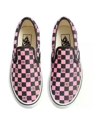 Valentino Garavani X Vans Vlogo Checkerboard Sneakers - Pink