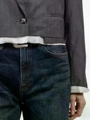 WE-AR4 Pinstripe Cropped Jacket