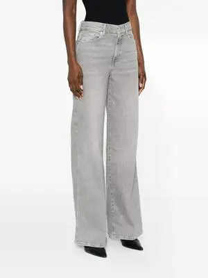 7 For All Mankind Lotta Wide-leg Jeans - Grey
