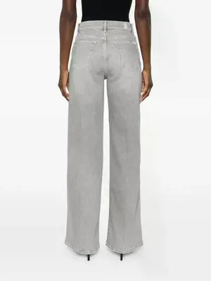 7 For All Mankind Lotta Wide-leg Jeans - Grey