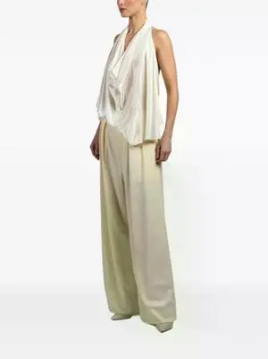 Wardrobe.NYC Halter Neck Satin Blouse