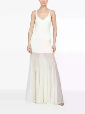 Brandon Maxwell V-neck Maxi Dress