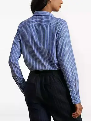 Ralph Lauren Striped Tie-neck Shirt