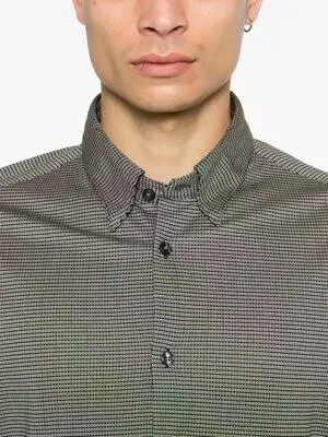 Emporio Armani Geometric-pattern Long-sleeve Shirt