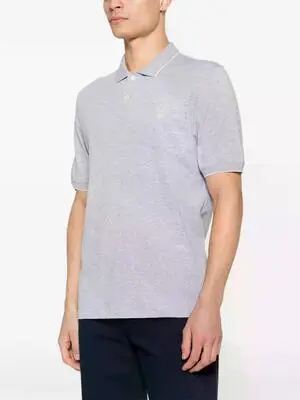 Brunello Cucinelli Embroidered Short-sleeve Polo Shirt