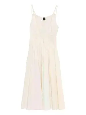 Pinko Amie Gathered Midi Dress - Neutrals