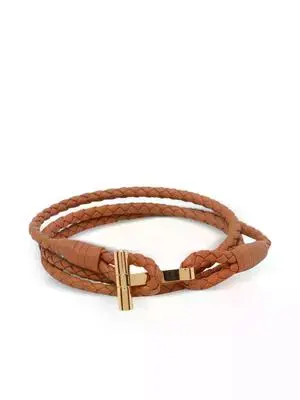TOM FORD Braided Logo Bracelet - Brown