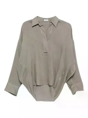 Brunello Cucinelli Linen Blouse - Grey