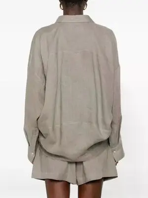 Brunello Cucinelli Linen Blouse - Grey