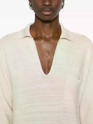 Fabiana Filippi V-neck Pocket Maxi Dress - Neutrals