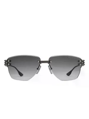 Dita Rimless Geometric-frame Sunglasses - Black
