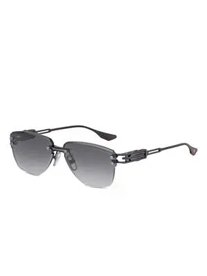 Dita Rimless Geometric-frame Sunglasses - Black