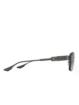 Dita Rimless Geometric-frame Sunglasses - Black