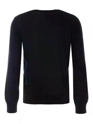 A.p.c. Embroidered Logo Crew-neck Sweater - Black