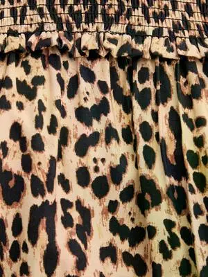Munthe Animal-print Blouse With Ruffled Detail