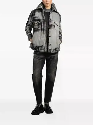 Avant Toi Abstract Pattern Collar Jacket