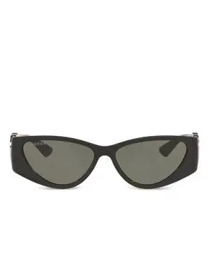 Gucci Gg-logo Cat-eye Sunglasses - Black