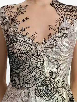 GEMY MAALOUF Embroidered Maxi Dress