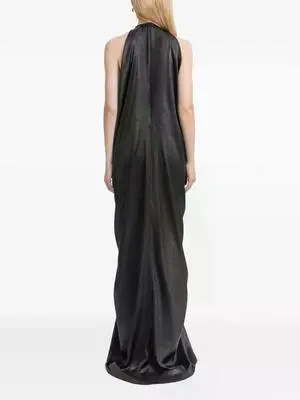 GEMY MAALOUF Embellished-neck Draped Maxi Dress