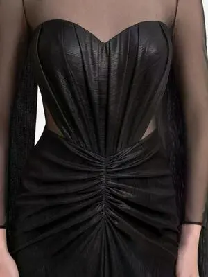 GEMY MAALOUF Cape-overlay Maxi Dress
