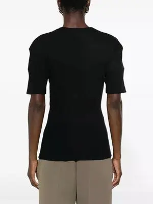 LEMAIRE Short-sleeve Henley T-shirt - Black