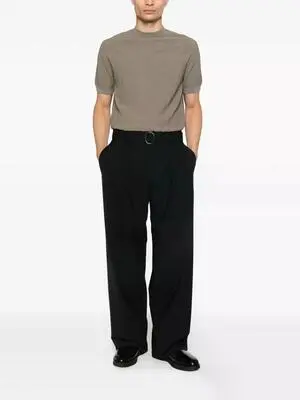 Emporio Armani Pleated Trousers - Black