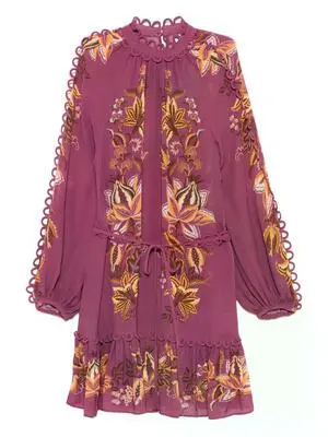 Farm Rio Delicate Chintz Dress - Pink