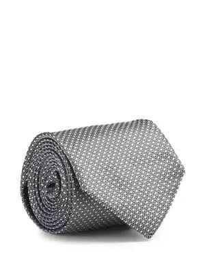 DELL'OGLIO Patterned Neck Tie - Grey