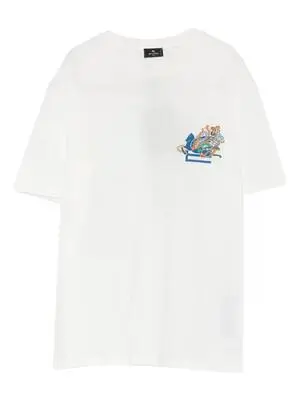 Etro Logo-detail T-shirt - Neutrals