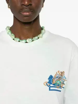 Etro Logo-detail T-shirt - Neutrals