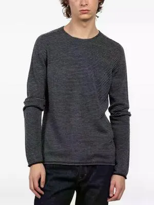 HANNES ROETHER Striped Crew-neck Sweater