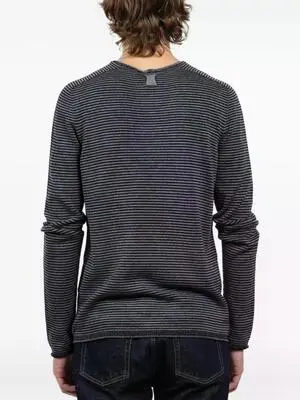 HANNES ROETHER Striped Crew-neck Sweater