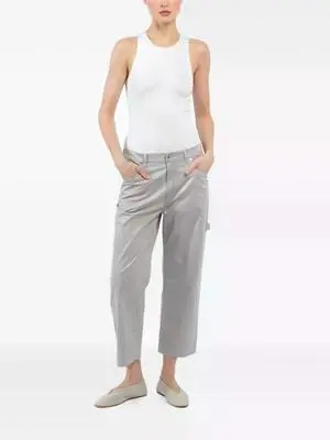Tibi Belt-loops Cropped Jeans