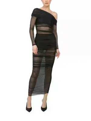 THE SEI Asymmetric Long-sleeve Dress