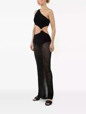 BANANHOT One-shoulder Ring Detail Dress - Black