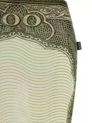 JEAN PAUL GAULTIER Re-edition Green Cartouche Printed Maxi Skirt - Neutrals