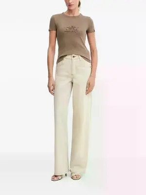 Miss Sixty Print Detail T-shirt - Neutrals