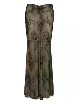BANANHOT Balena Lace Maxi Straight Skirt