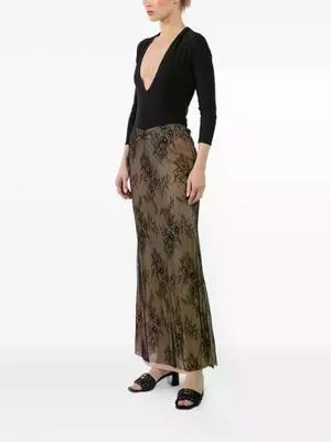 BANANHOT Balena Lace Maxi Straight Skirt