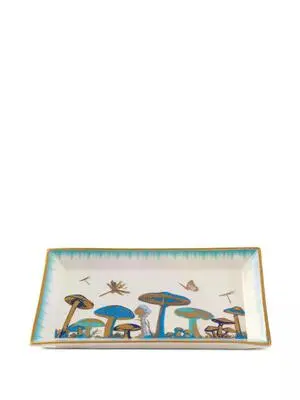 Jonathan Adler Ja Botanist Mushroom Decorative Tray - White