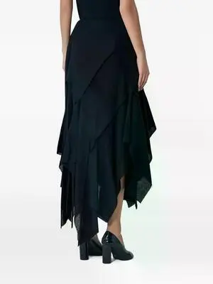LIMI FEU Gauzed Draped Midi Skirt
