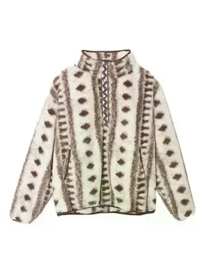 Xirena Geometric-pattern Stand-up Collar Sweatshirt