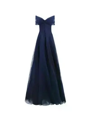 GEMY MAALOUF Off-the-shoulder Gown - Blue