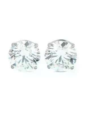 LB EXCLUSIVE Diamond Stud Earrings - Silver