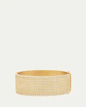 Jamie Wolf 18k Diamond Hinged Bangle - Yellow Gold