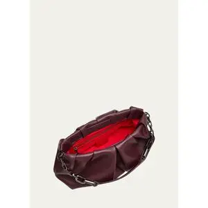 CHRISTIAN LOUBOUTIN Eva Pleated Nappa Leather Shoulder Bag - Amara