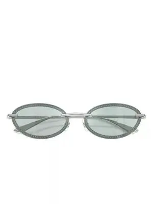 JIMMY CHOO Beaded Oval-frame Sunglasses
