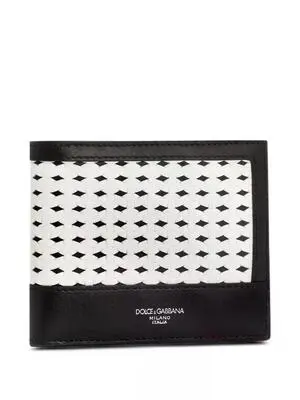 Dolce & Gabbana Bi-fold Woven Wallet - Black