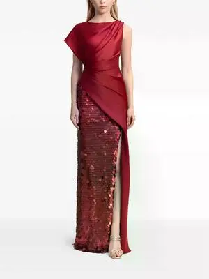 GEMY MAALOUF Sequined Draped Gown