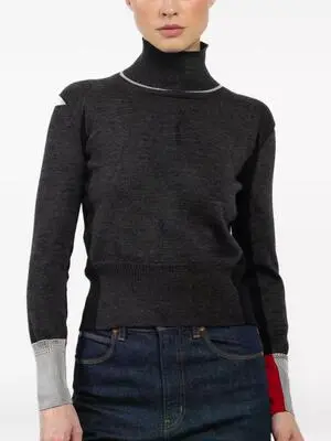 SHIRO SAKAI Roll-neck Colourblock Top